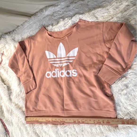 adidas | Tops | Adidas Peach Pink Oversized Sexy Cut Out Wide Neck ...